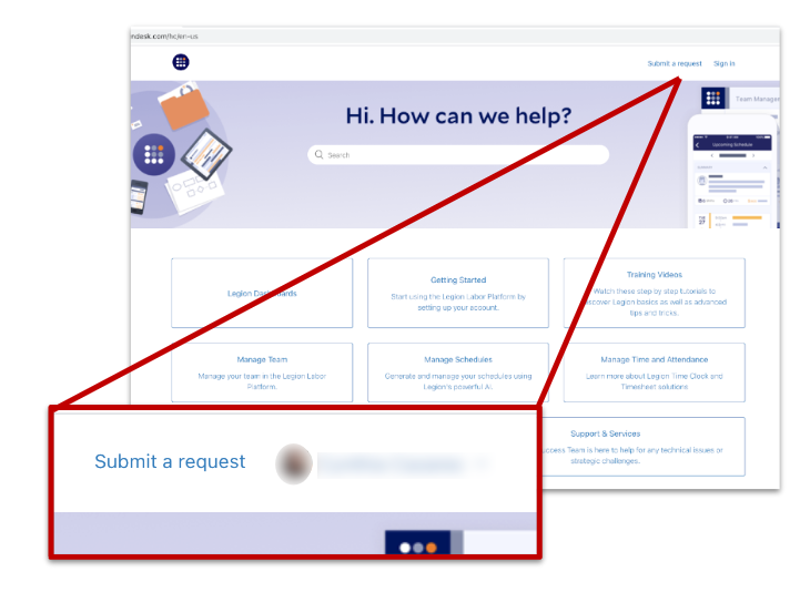Submit a Help Request Through the Legion Help Center – Legion Help Center