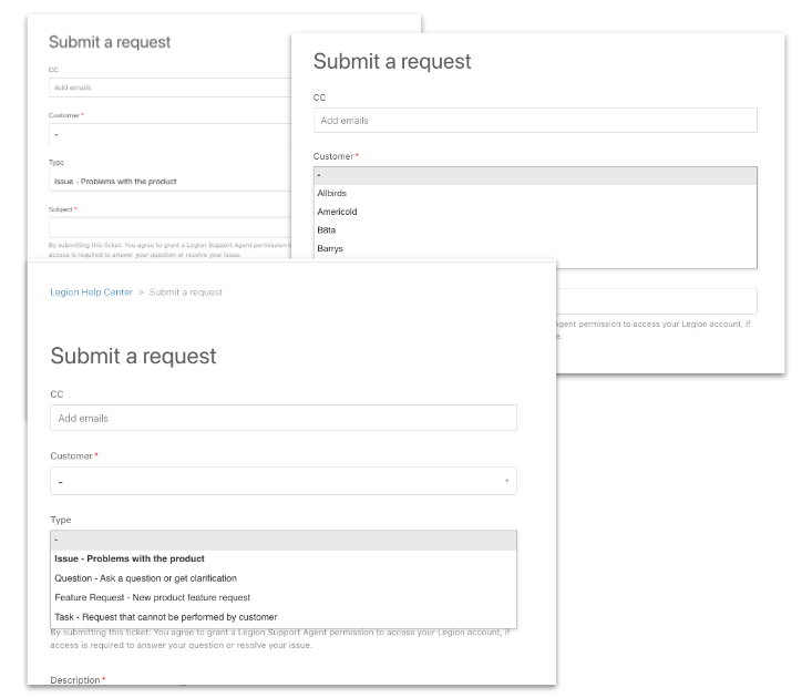 Submit a Help Request Through the Legion Help Center – Legion Help Center