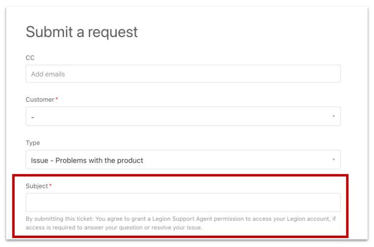 Submit a Help Request Through the Legion Help Center – Legion Help Center